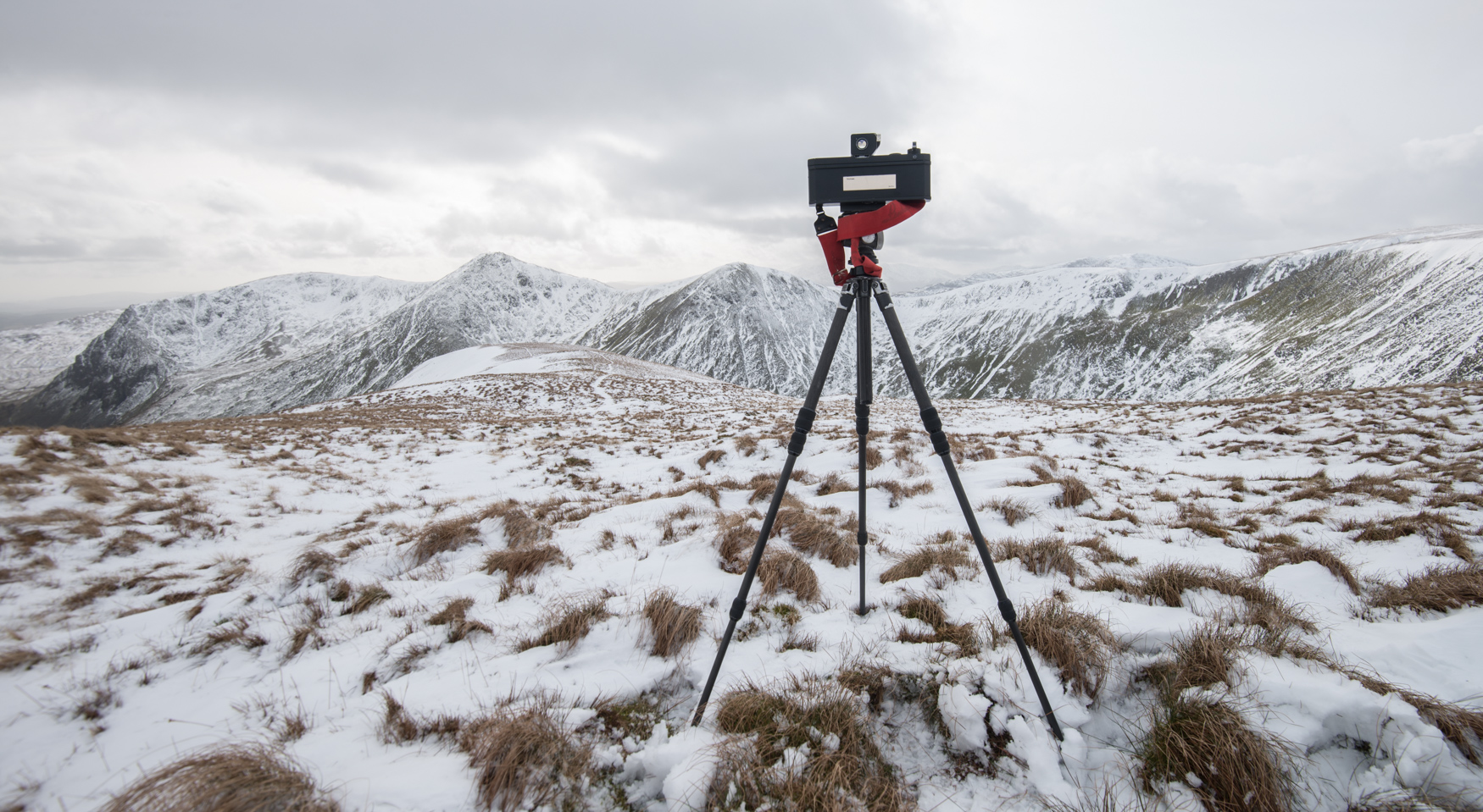 Rob’s Linhof panoramic camera set up to make an image of Yoke, Ill Bell ...